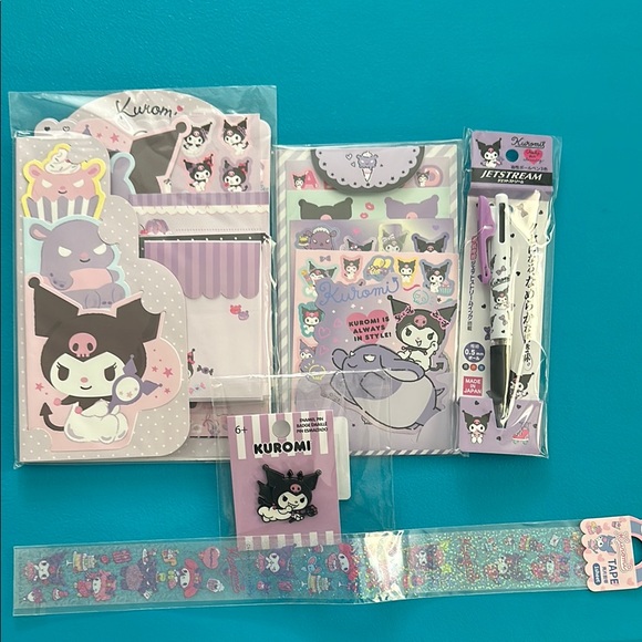 Sanrio | Office | Kuromi Stationery Set With Pen And Stickers Bundle ...